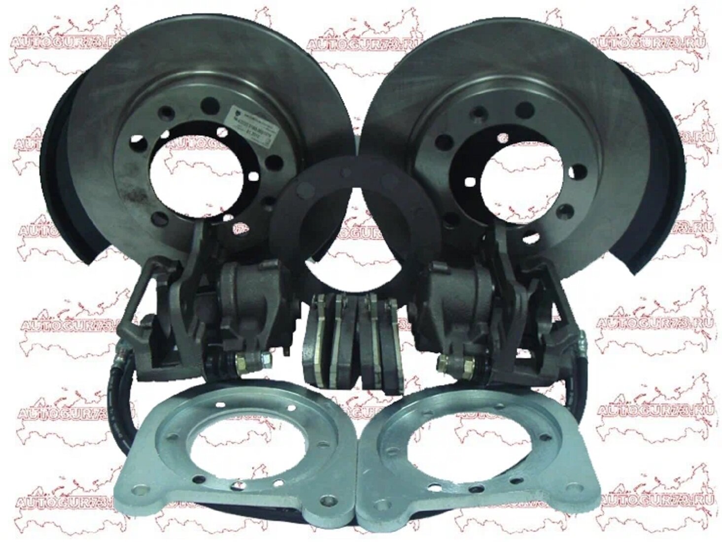 Тормоза AUTOGUR73, дисковые, передние, гражданский мост, для УАЗ, ГАЗ