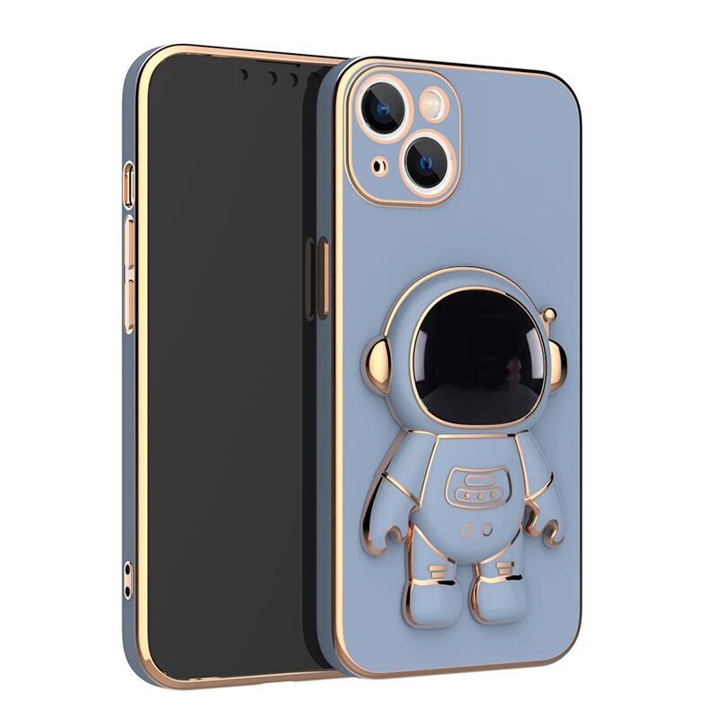 Чехол для iPhone 11 с 3D космонавтом, Blue Grey