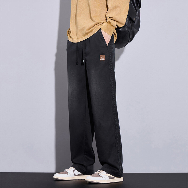 Слим тапер KLQ Круто Американские хайстрит KLQ мужские широкие прямой крой новинки с градиентом широкие штаны модные, Размер_2XL