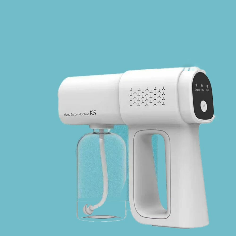 Беспроводной электрический распылитель объемом 380 мл с USB-портом Nano Blue Light, паровой пистолет-распылитель для парикмахерских, смягчения волос, домашнего распылителя
