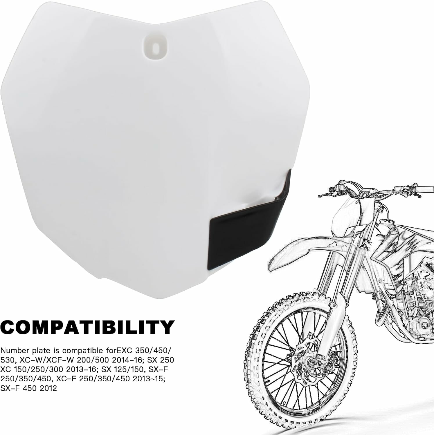 Щиток (площадка) переднего номера для KTM SX SXF XC XCF 125-450 2013-2015