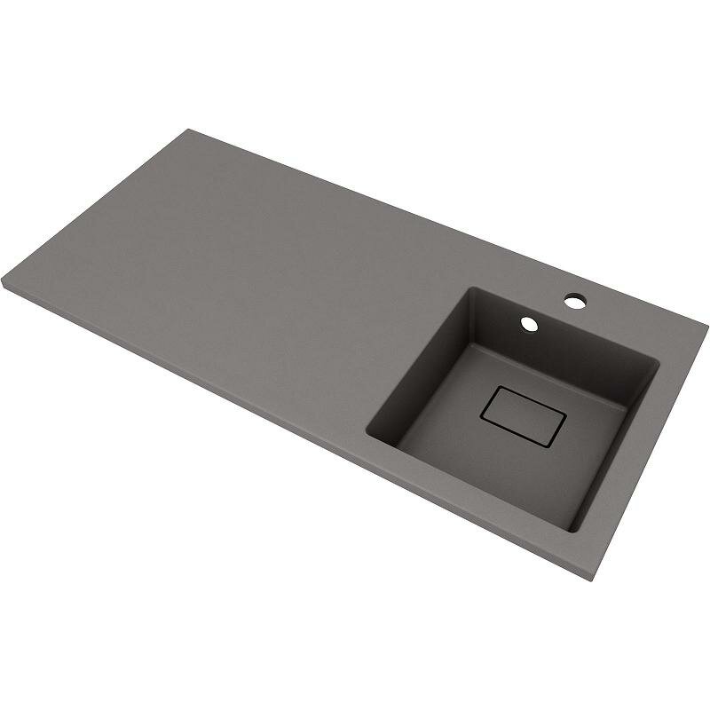 Раковина Florentina Аванти 100 R 10.310.0R100.307 с местом под стиральную машину Серый шелк