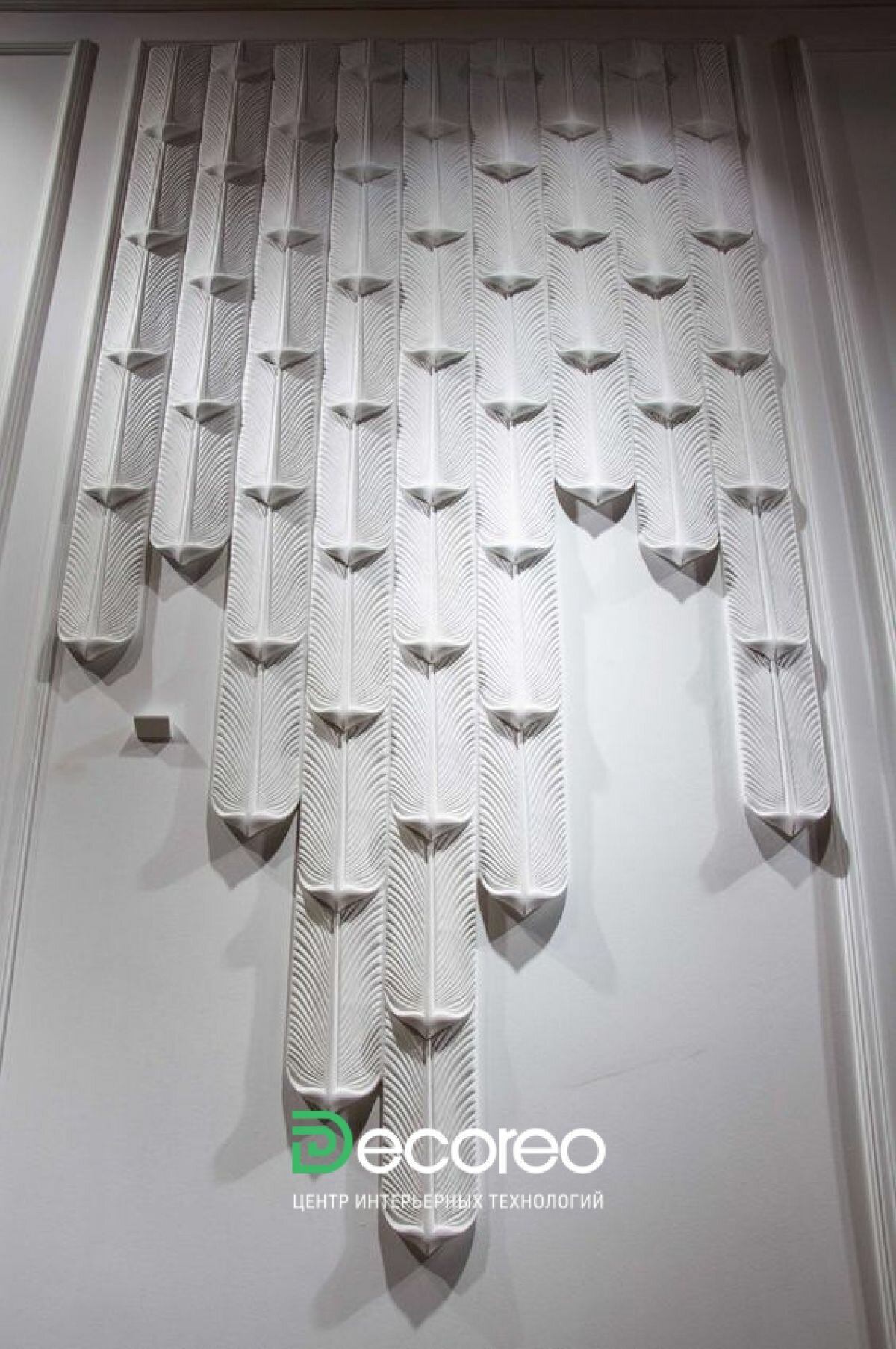 Гипсовые панели на стену "Stile" 4шт 30х13см/ Панно на стену для интерьера