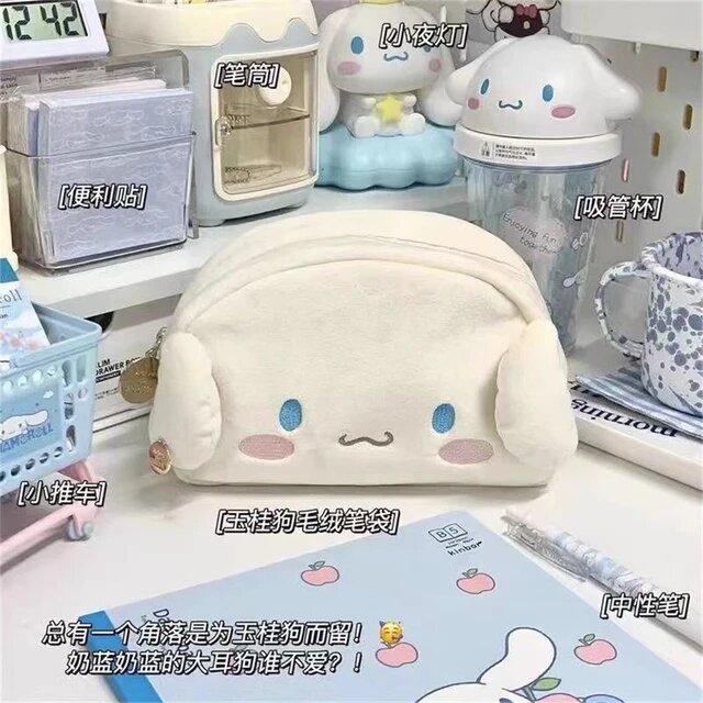 Сумка для хранения Hello Kitty Plush, косметичка, пенал Hello Kitty Pendant Bag, плюшевая сумка для хранения Sanrio Accessories Новое поступление,