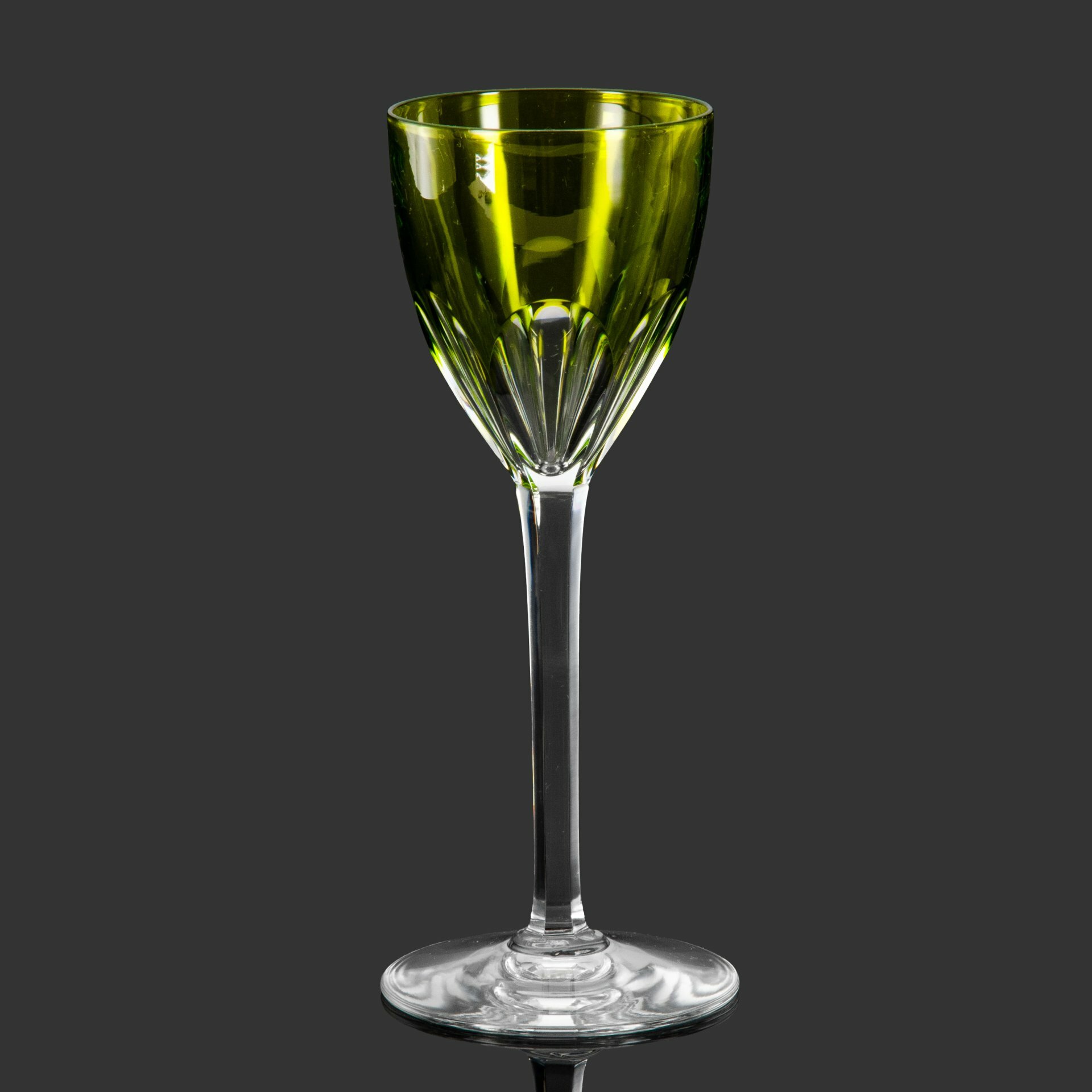 Бокал для вина зеленого оттенка из серии "Genova", хрусталь, надцвет, Baccarat, Франция