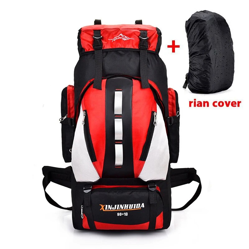 Большая сумка 100л, рюкзак для кемпинга, женский и мужской водонепроницаемый спортивный рюкзак на открытом воздухе, пеший туризм, треккинг, дорожный багаж, рюкзак для скалолазания, сумка