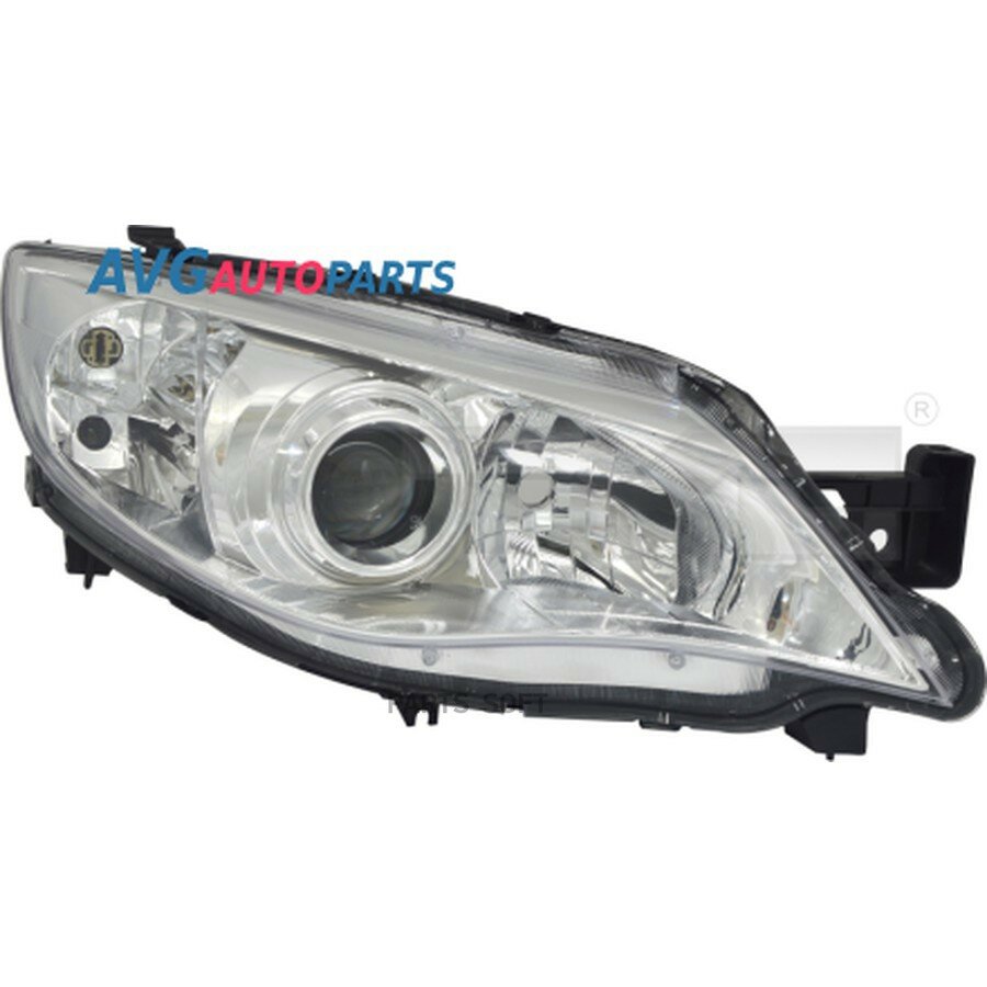 Фара электрорегулировка+корректор хромированный отражатель правая 08-11 TYC от официального дистрибьютора, AVG, артикул 67330122