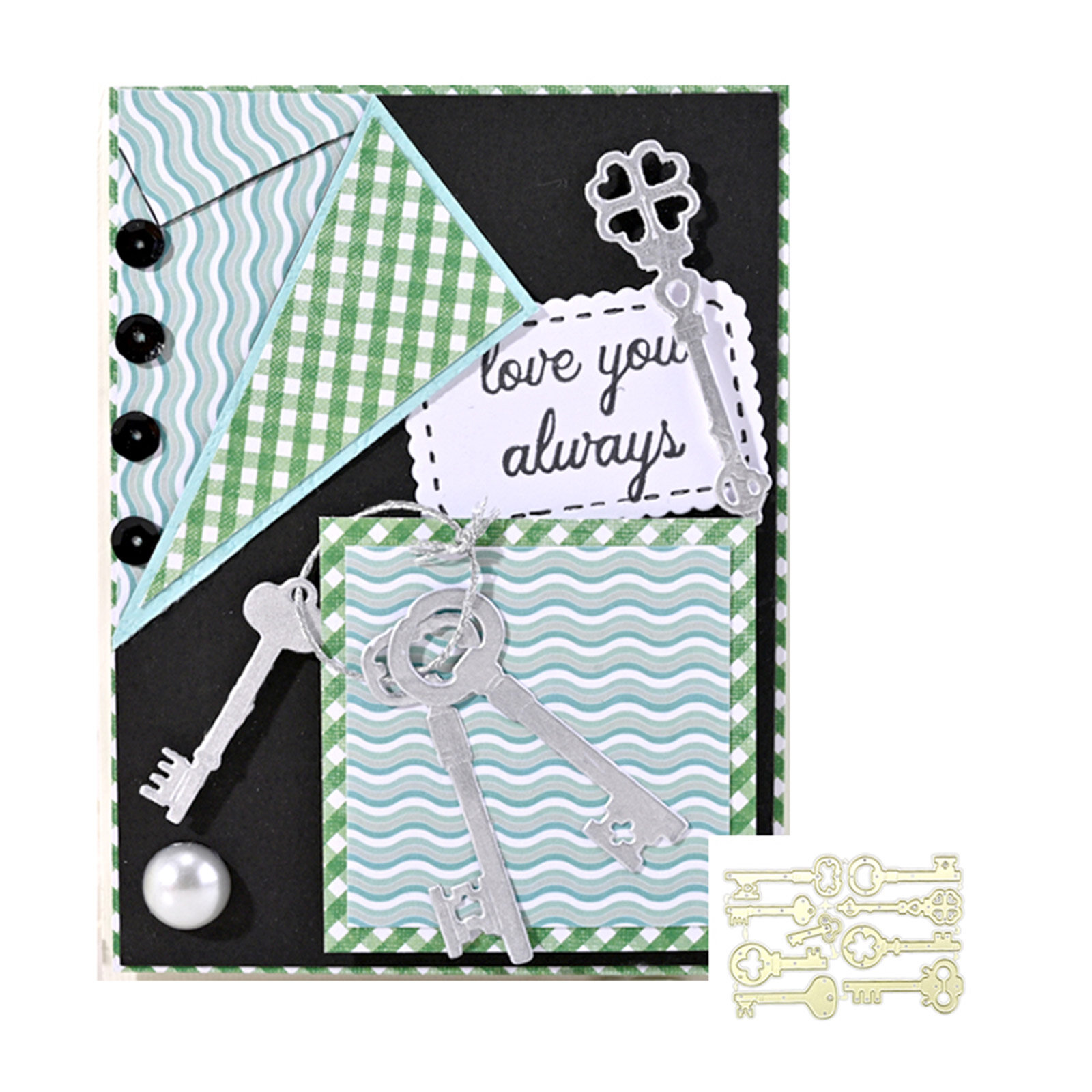 Вырубка в форме ключа из углеродистой стали для скрапбукинга