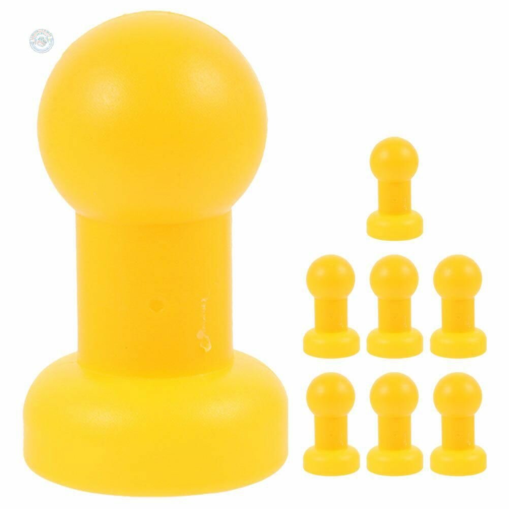 8 пластиковых наконечников для батута размером 8.5×5 см, желтые надежное крепление защитной сетки