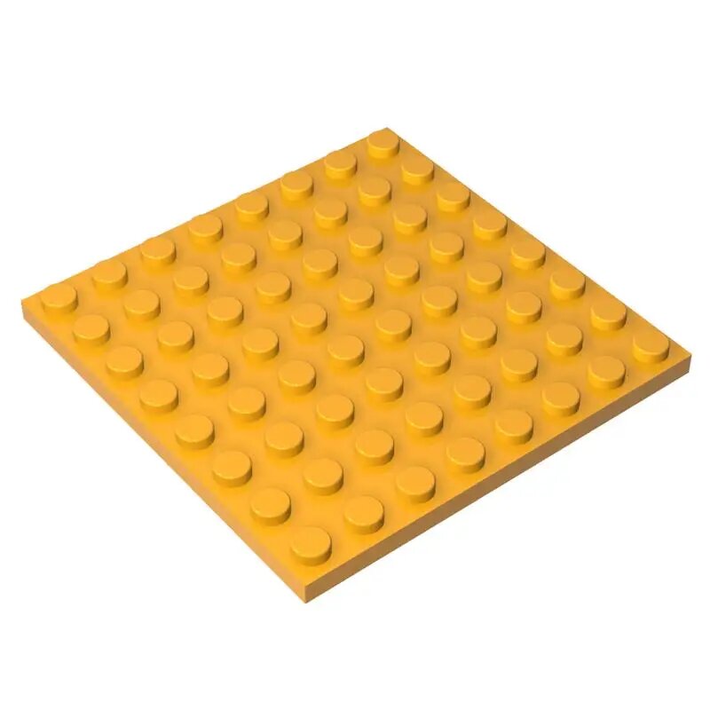 Gobricks Пластиковый кирпич 8x8 для детей 6-12 лет Желтый, 036