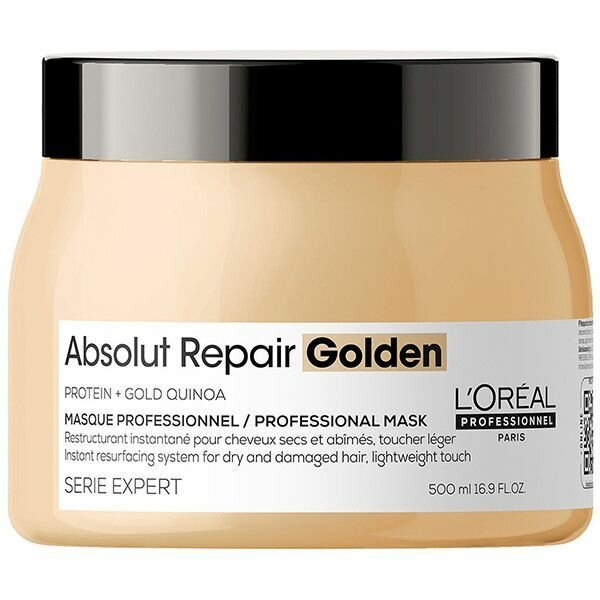 Loreal Absolut Repair Gold Quinua + Protein - Восстанавливающая маска с золотой текстурой 500 мл