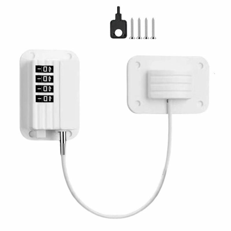 Замок для холодильника с паролем, - Маленький белый