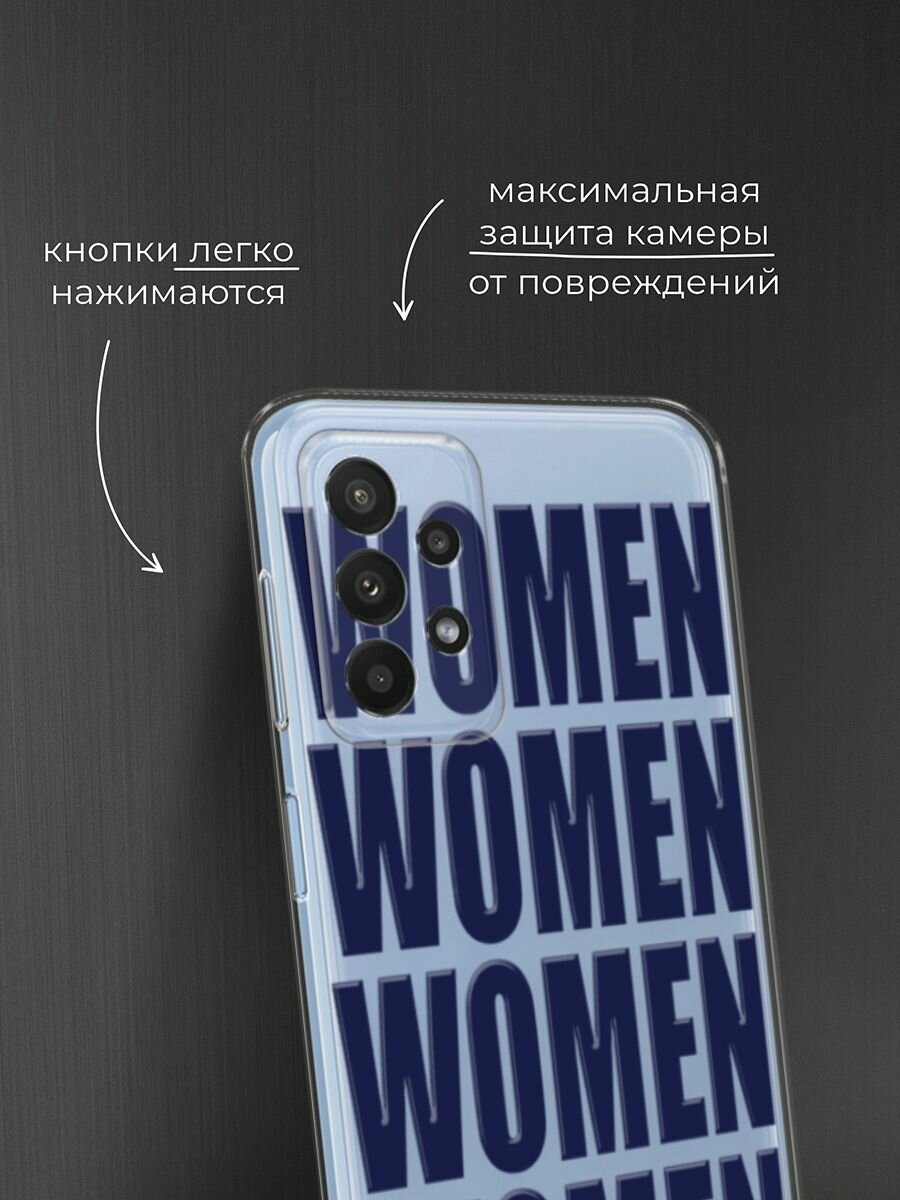 Чехол на Samsung Galaxy A23 / Самсунг Галакси А23 с принтом Woman blue — фото 1