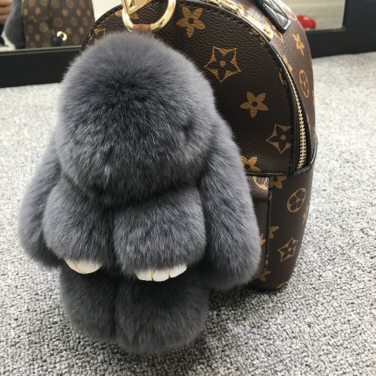 Натуральный плюшевый кролик-украшение, аксессуар из меха рекс-кролика, плюшевый кулон для телефона, сумки, рюкзака,