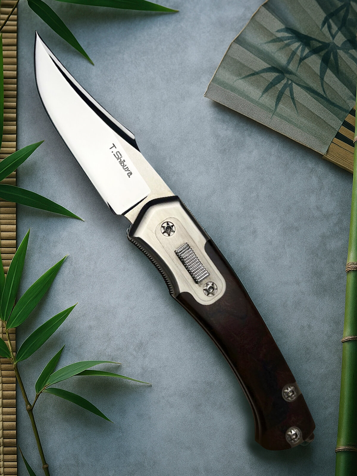 Нож складной Toru Shibuya, 8 см, порошковая сталь ATS-34, подарочный бокс, ручная работа, единственный экземпляр, Япония