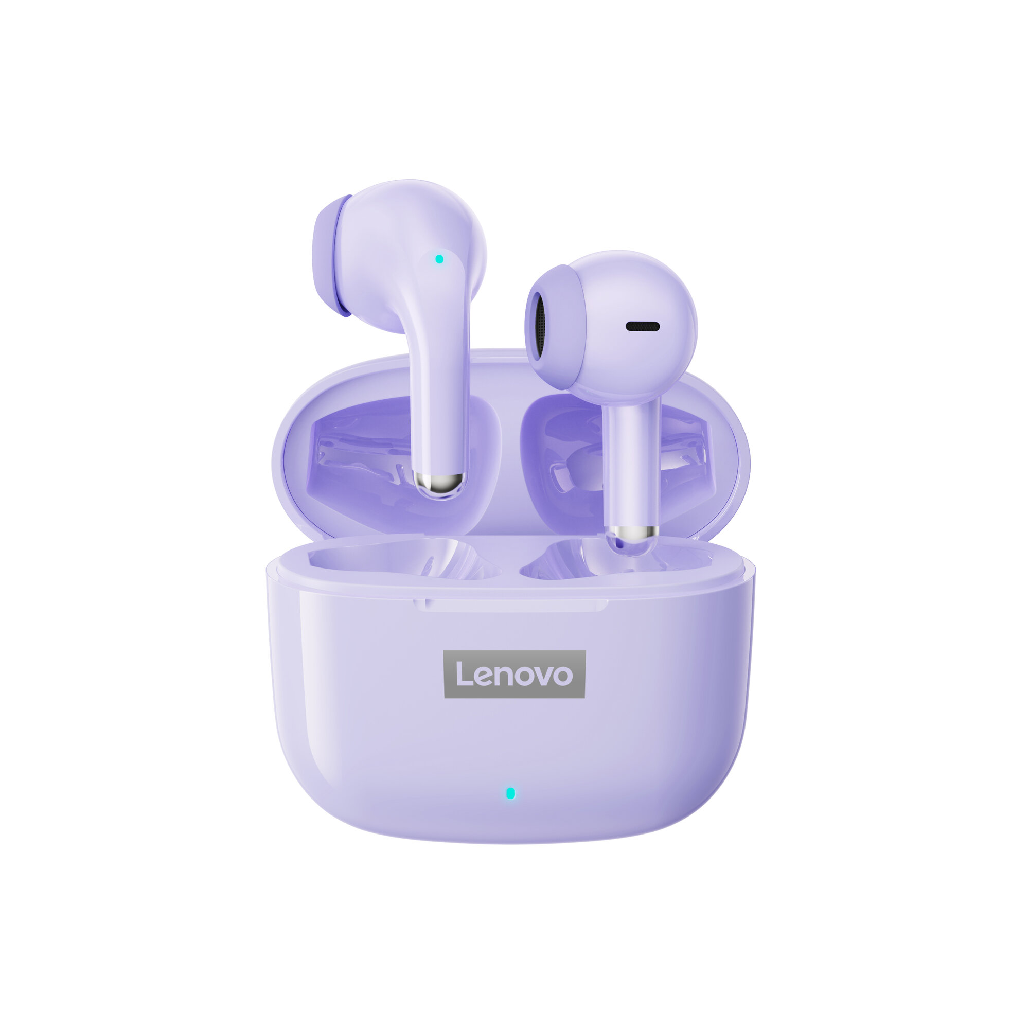 Наушники беспроводные Lenovo LP40Pro Mini Portable, унисекс, purple, совместим с Android, iOS, высок