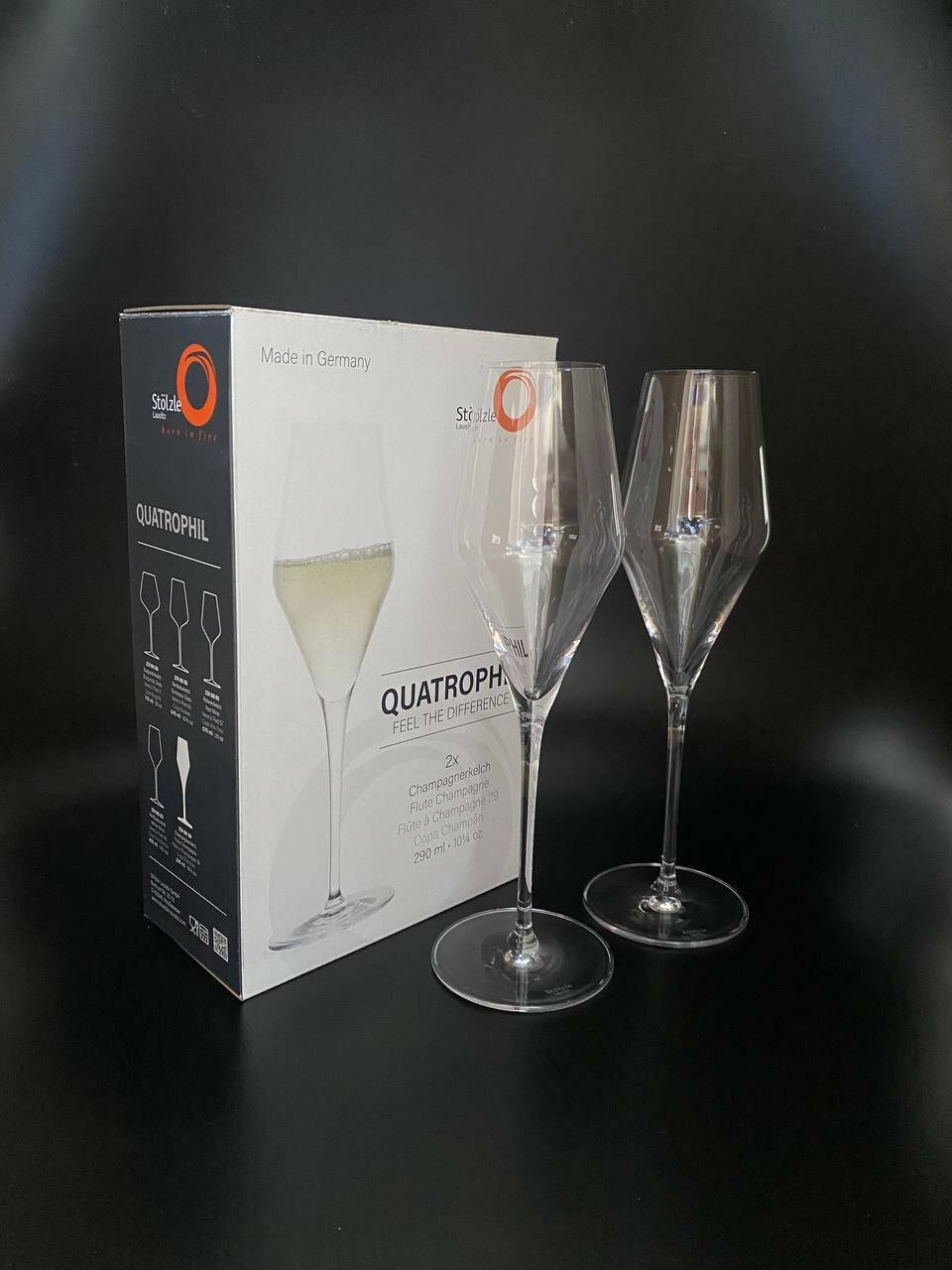 Набор бокалов Stolzle Quatrophil для шампанского, 290 мл, 2 шт.