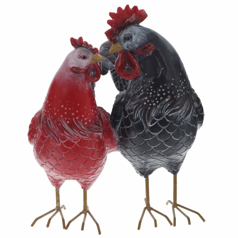 Фигурка Петух с курицей, 16х15,5х20 см KSM-818290