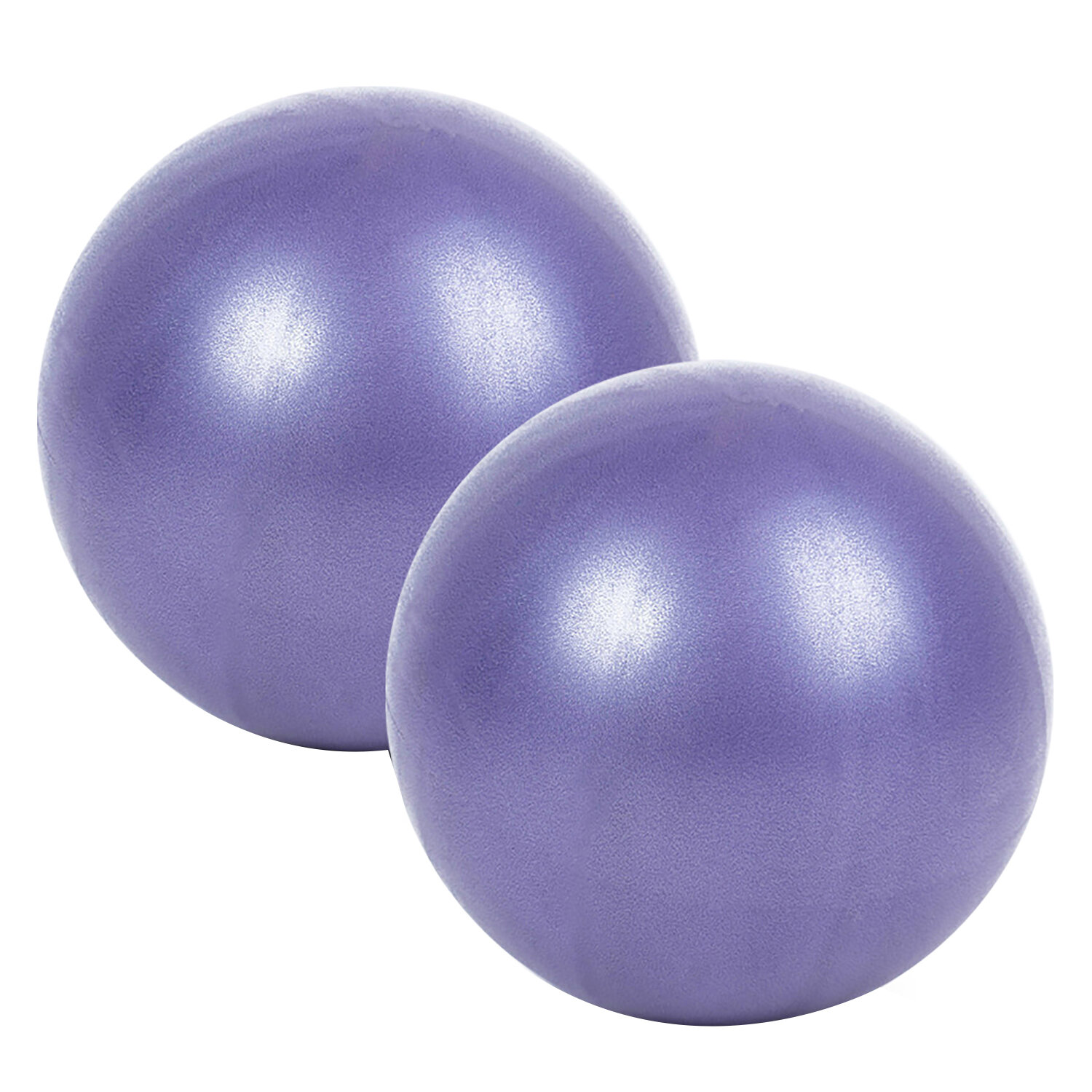 25cm 2 Pcs Yoga Ball Anti-burst Thick Stability Ball Mini Pilates Barre Physical Ball PVC Purple Pink Blue