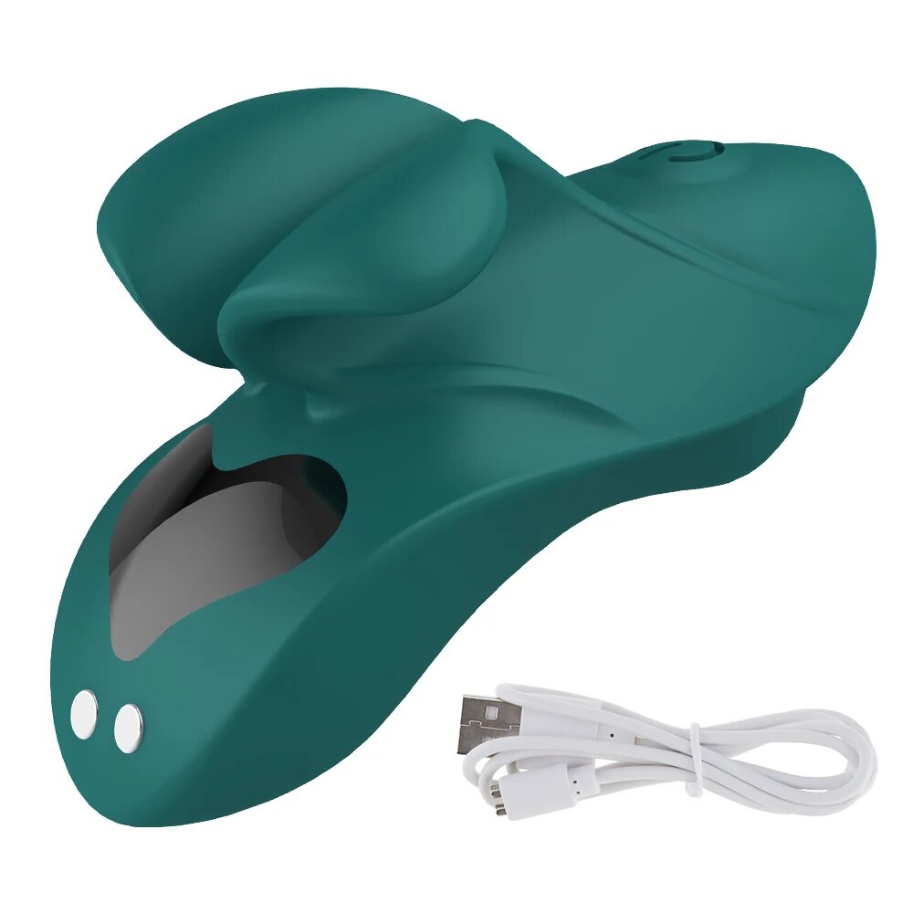 Вибратор на палец, 9 скоростей, силиконовый Массажер клитора, женская мастурбация, Green no box