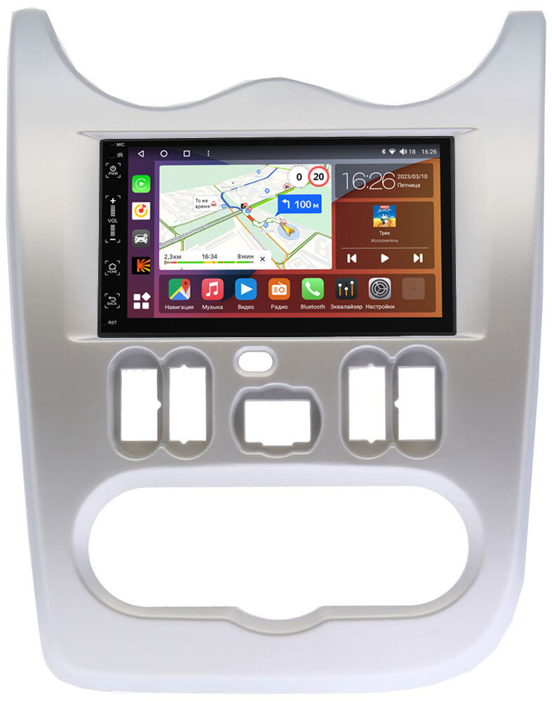 Магнитола в штатное место 2 din Lada Largus 2012-2021 Canbox H-Line 5513-RP-RNLG-48 на Android 10 (4G-SIM, 4/64, DSP, IPS)