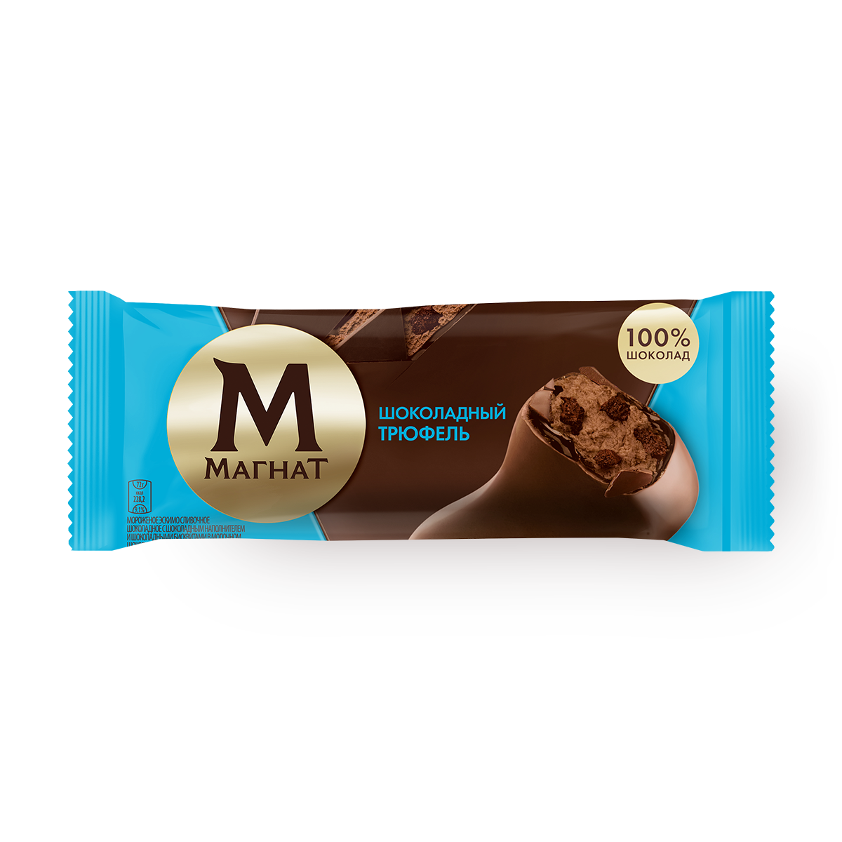 Мороженое Магнат "Шоколадный трюфель", на палочке, в пакете флоу-пак, 72 г