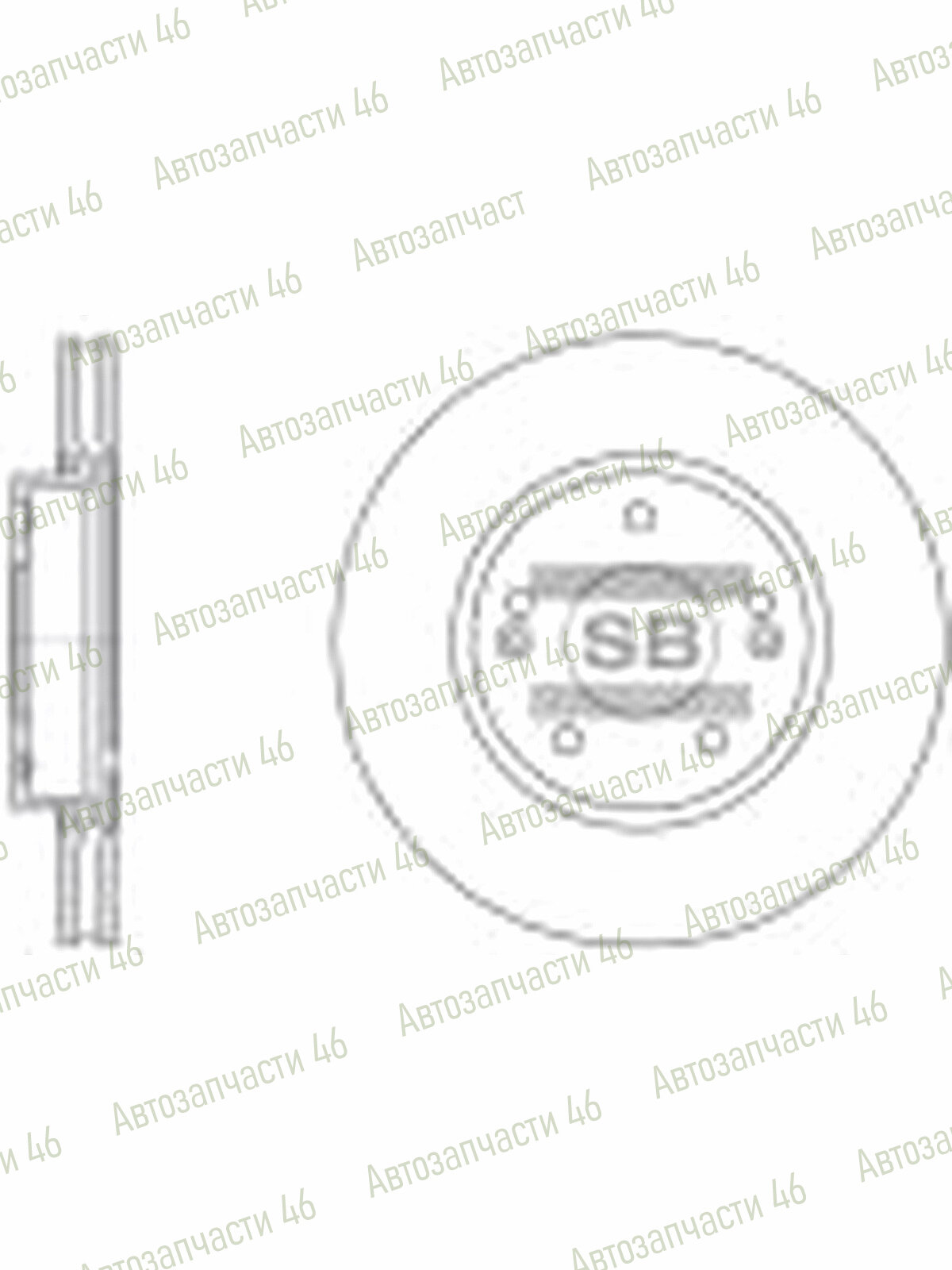 Диск тормозной передний Хундай Туксон Hyundai Tucson 1 2004 2010 Sangsin (Hi-Q)