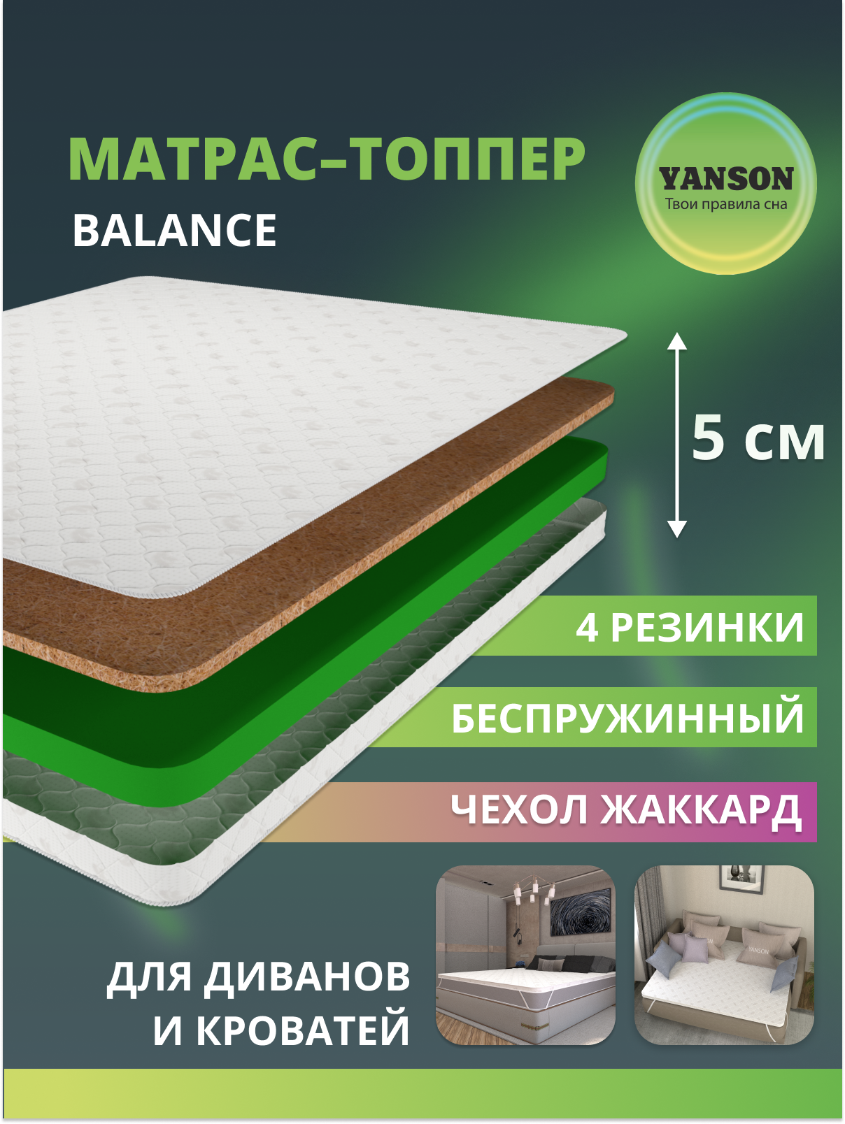 Матрас топпер 90х195, беспружинный матрас топпер, топпер на диван, топпер на кровать, ортопедический топпер