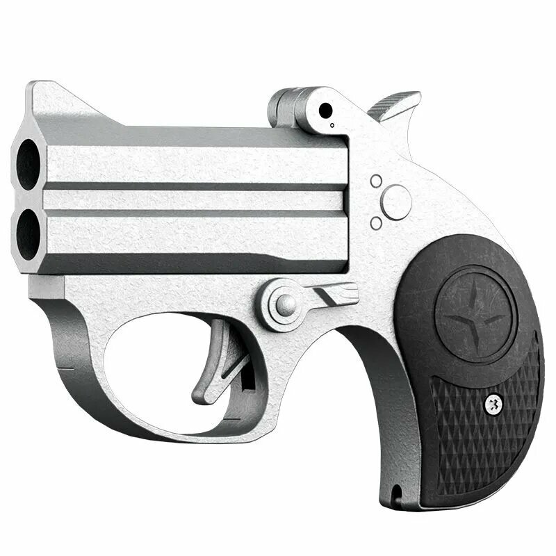 Карманный двуствольный пистолет Deringer Патроны с пружинным зарядом Игрушечные модели