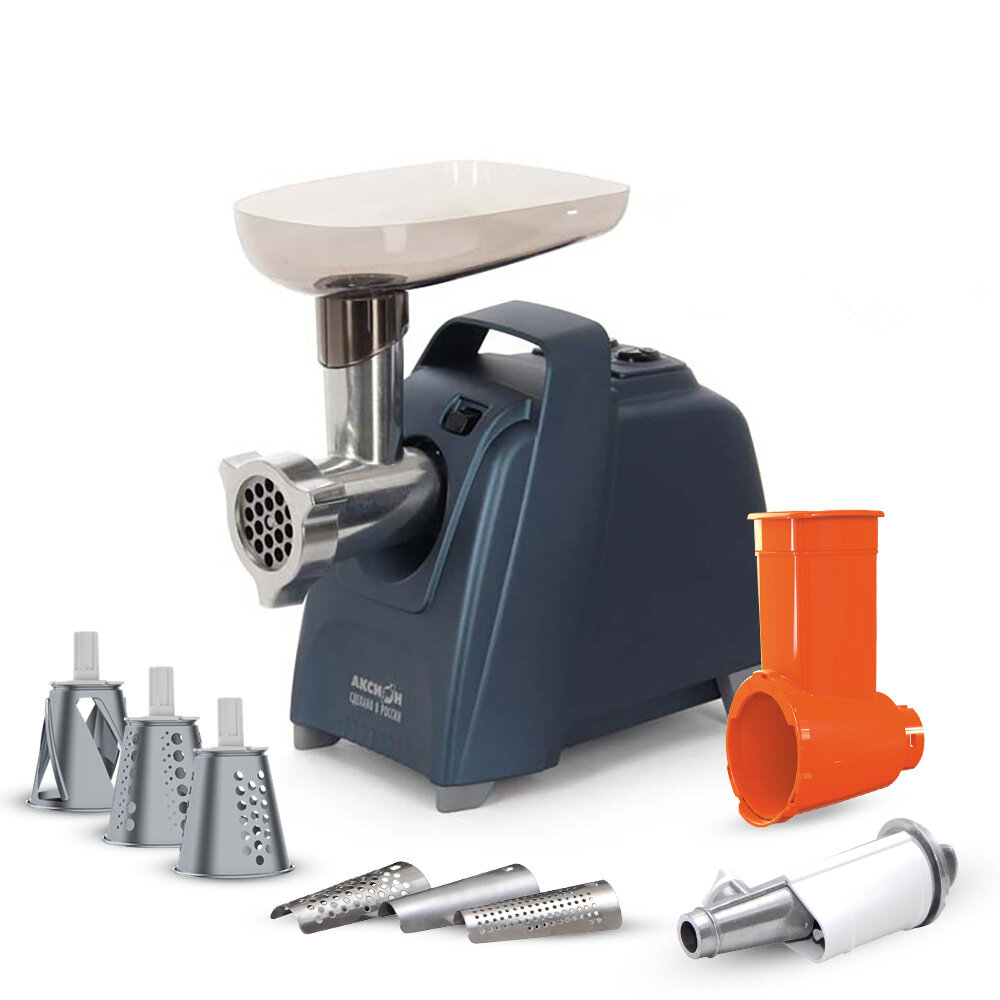 Мясорубка Аксион М61.02, blue, 2000 Вт, механическое, реверс