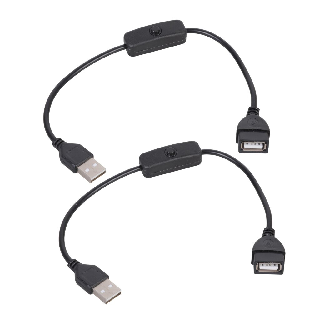 2 удлинителя кабеля USB-переключателя 501-черный