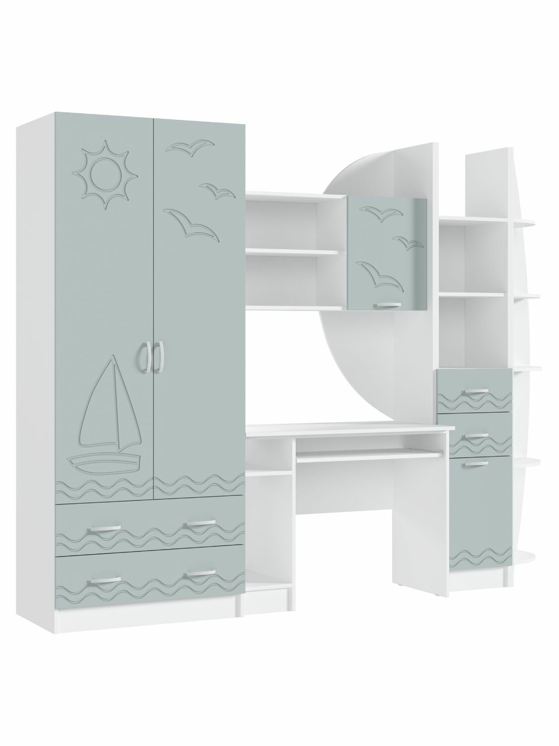 Юниор-2 Стенка (Шарли Бриз/Белый)