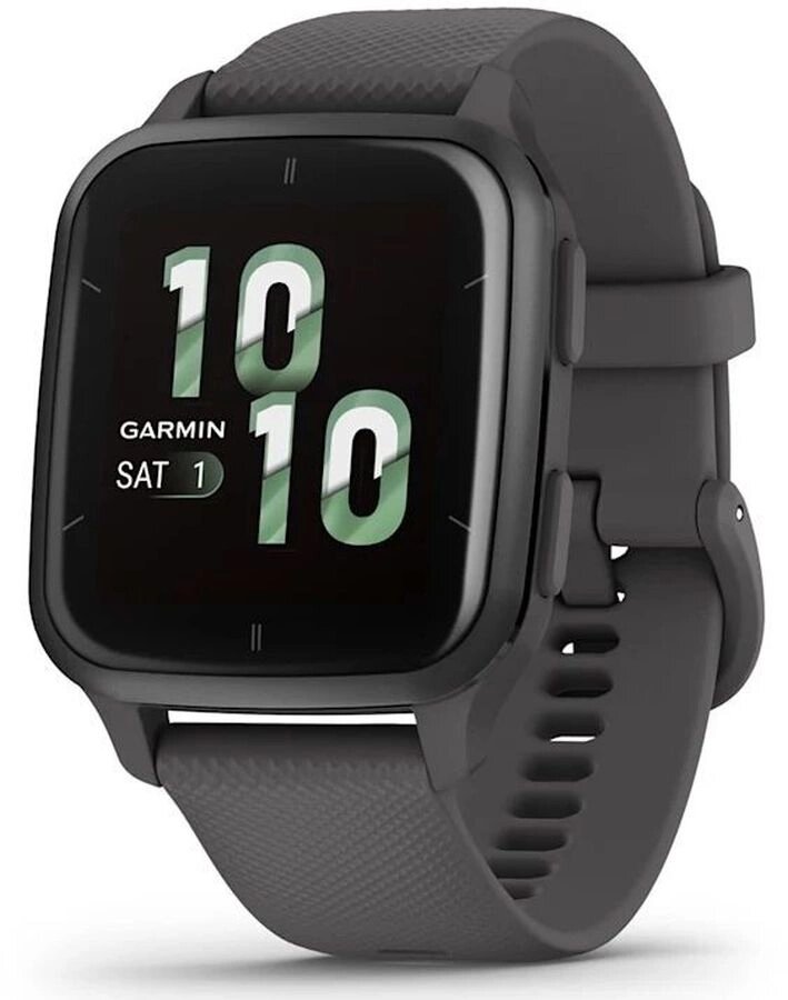 Смарт-часы Garmin Venu Sq 2 35.9мм 1.4" AMOLED корп. серый силикон рем. серый (010-02701-10)