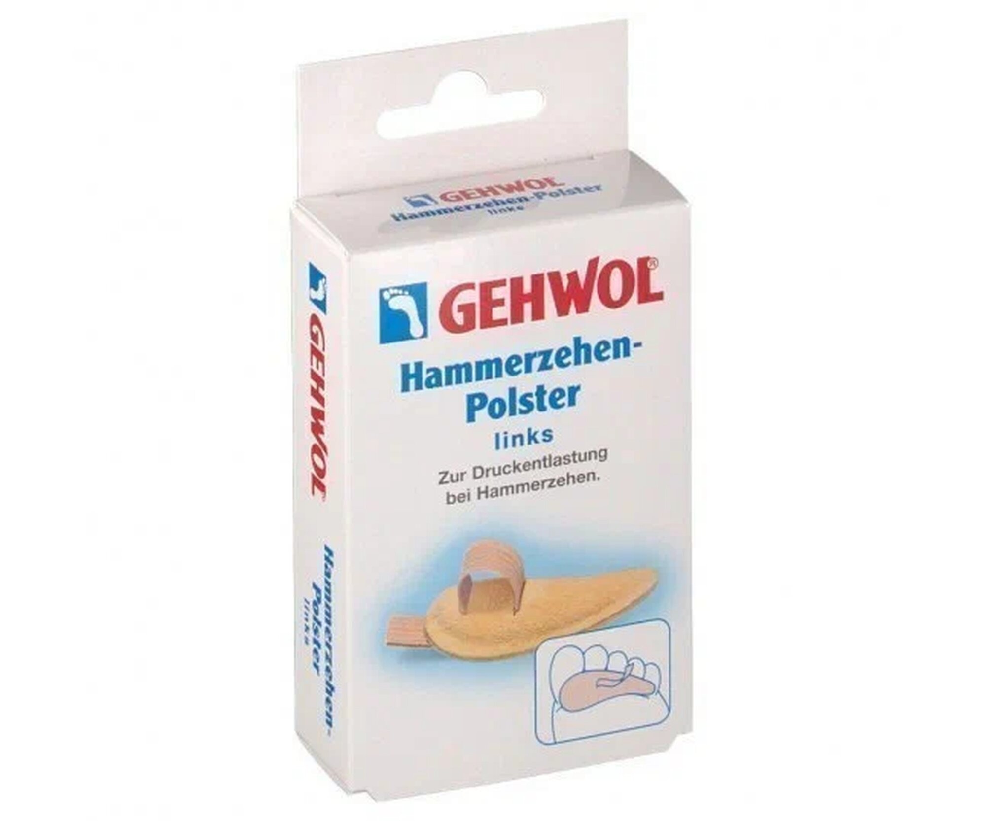 Подушка под пальцы ног Gehwol для смягчения давления, левая, 1 штука