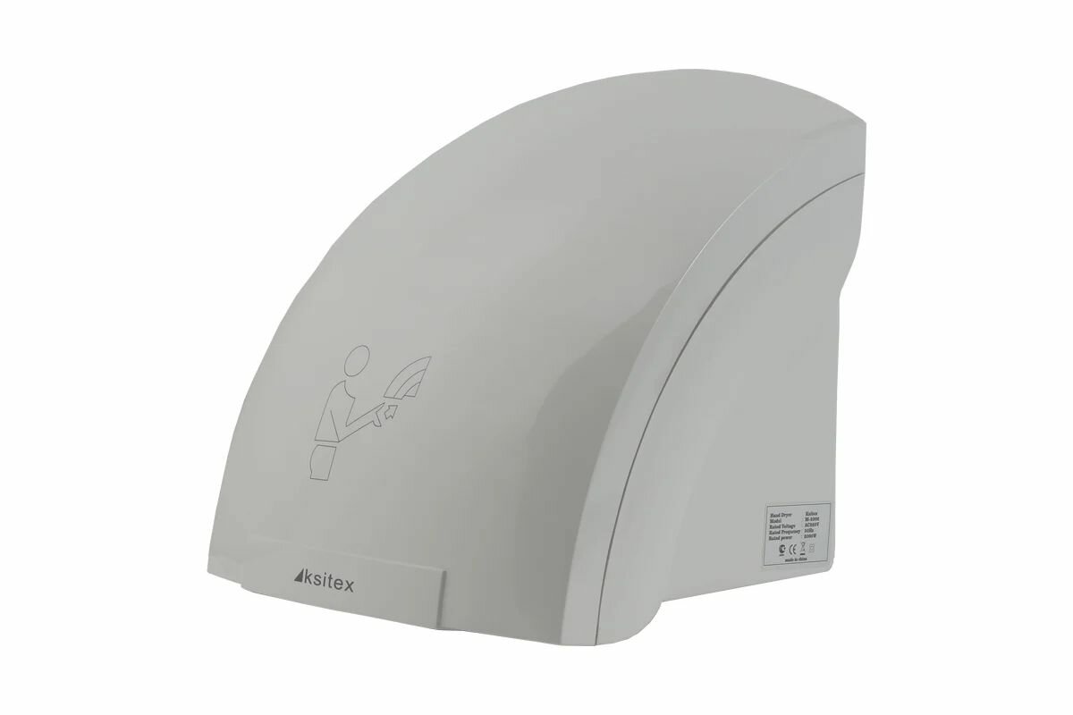 Сушилка для рук KSITEX M-2000 33011, сенсорная, IPX1, мощность 2кВт, 2,6 кг, белая — фото 1