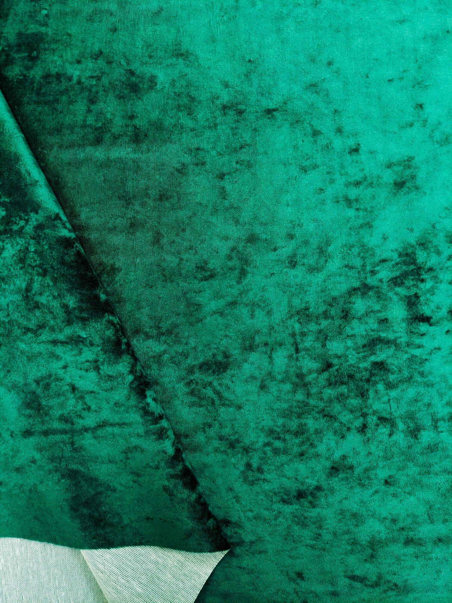 Ткань мебельный велюр "мрамор" темно-зеленая, 1 метр для обивки мебели