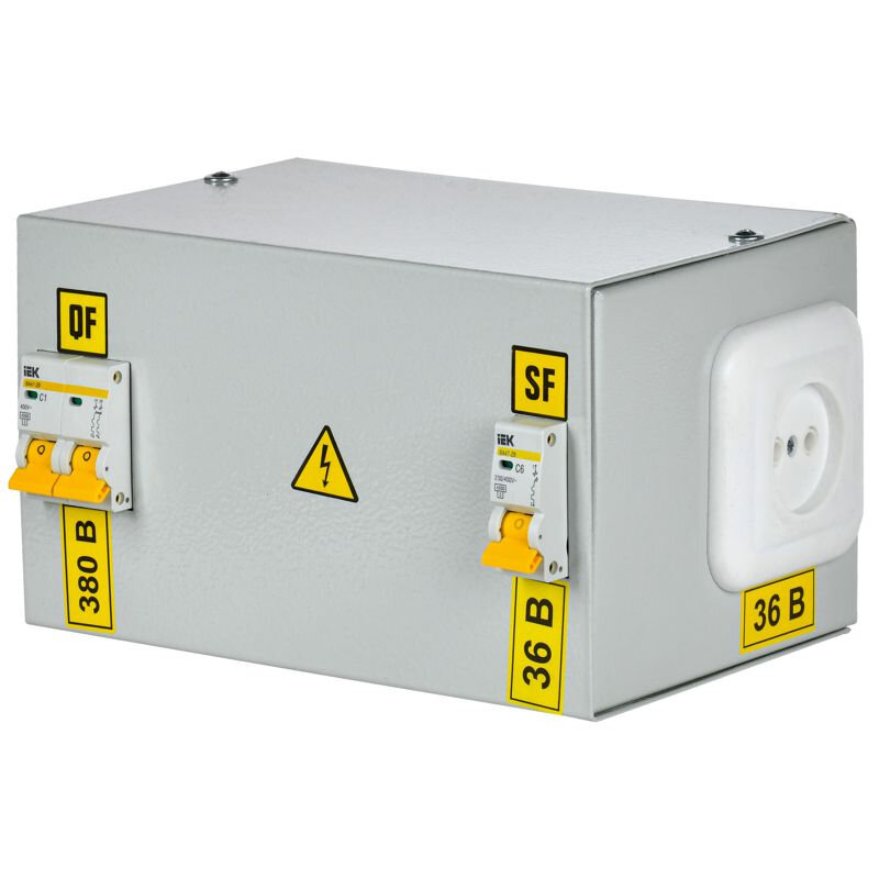 Ящик с понижающим трансформатором ЯТП-0,25 400/36-3 36 УХЛ4 IP30, IEK MTT21-036-0250 (1 шт.)