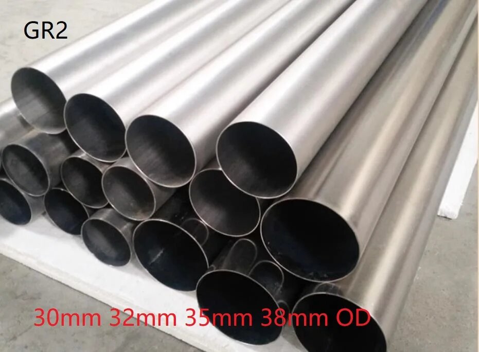 Титановые трубы для выхлопа 2 шт. 32x30x500mm