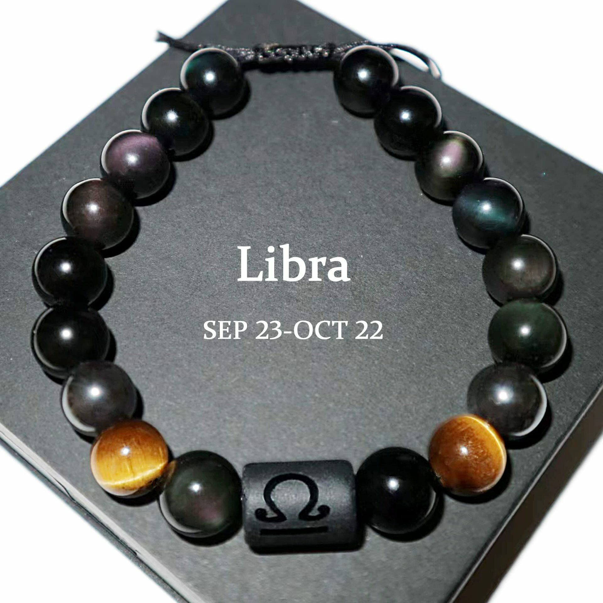 Браслет для гадания, YM Зодиак Обсидиан Кристалл Удача Фортуна