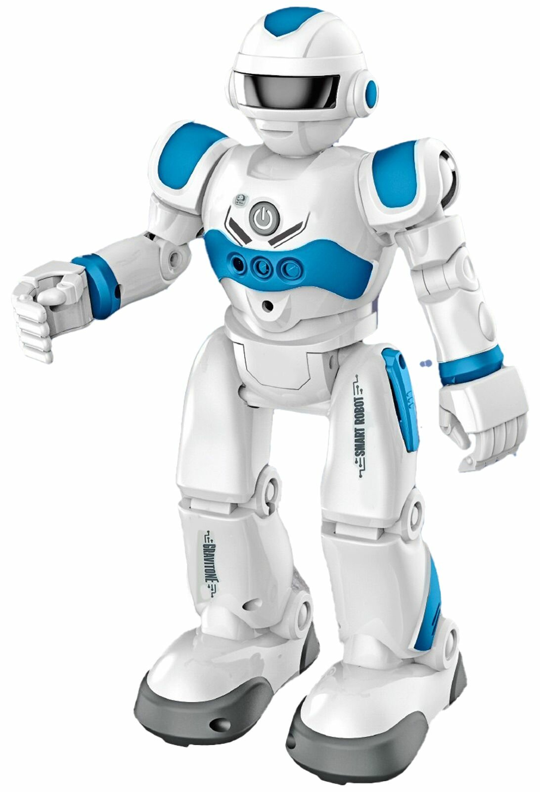 Робот на пульте управления IQ BOT "Gravitone" со световыми и звуковыми эффектами, развивающая интерактивная игрушка для детей, русское озвучивание, учим английский язык, цвет синий
