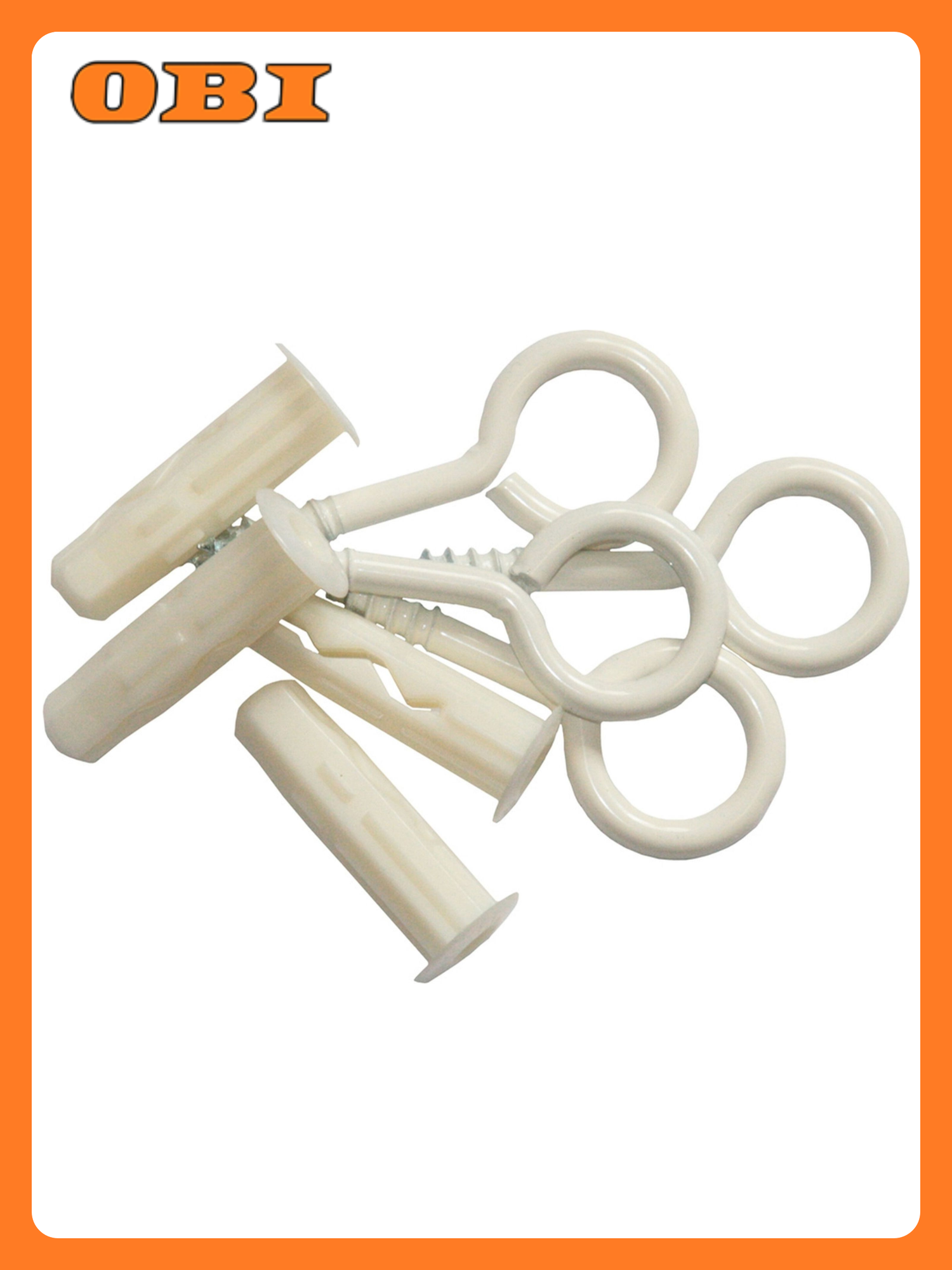 Дюбель европартнер MULTI 6x25 мм с петлей-шурупом 3,5х25 мм эмаль 4 шт