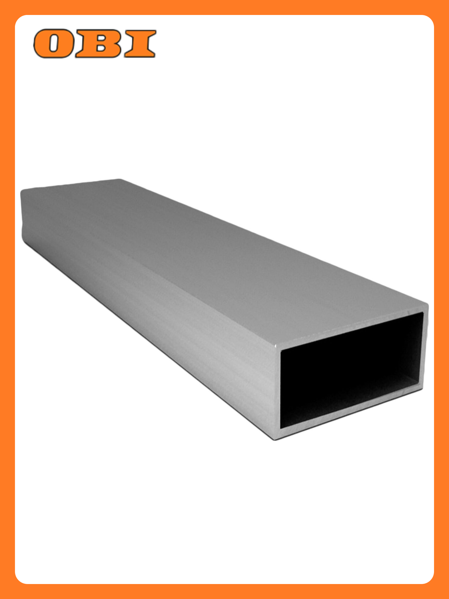 Труба Лука, алюминиевая, прямоугольная, серебристая, 1,5x20x10x2000мм