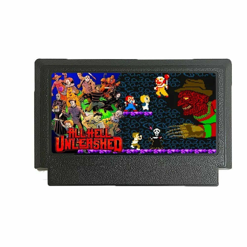 All Hell Unleashed - Игра 8-битный картридж Famicom - игровой картридж NES (8 bit, Английская версия)