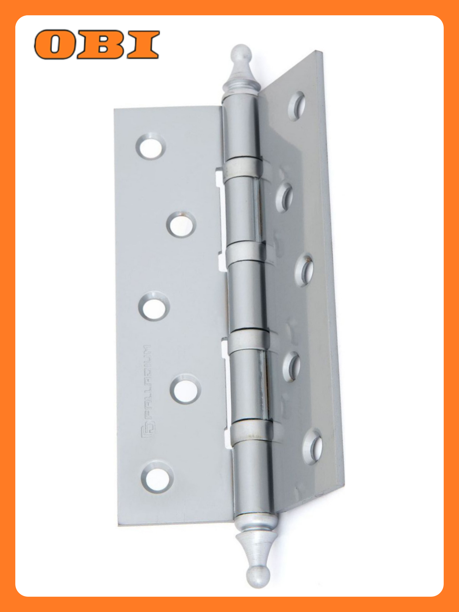 Дверная петля универсальная врезная Palladium 125х785х2,5 мм перламутровый хром