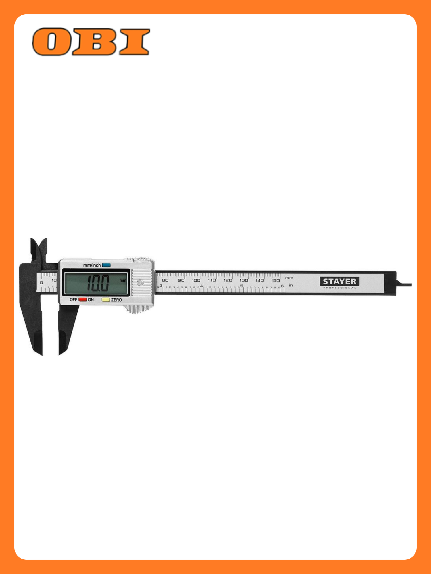 Штангенциркуль STAYER, электронный, 150мм, точность 22+L/50мм