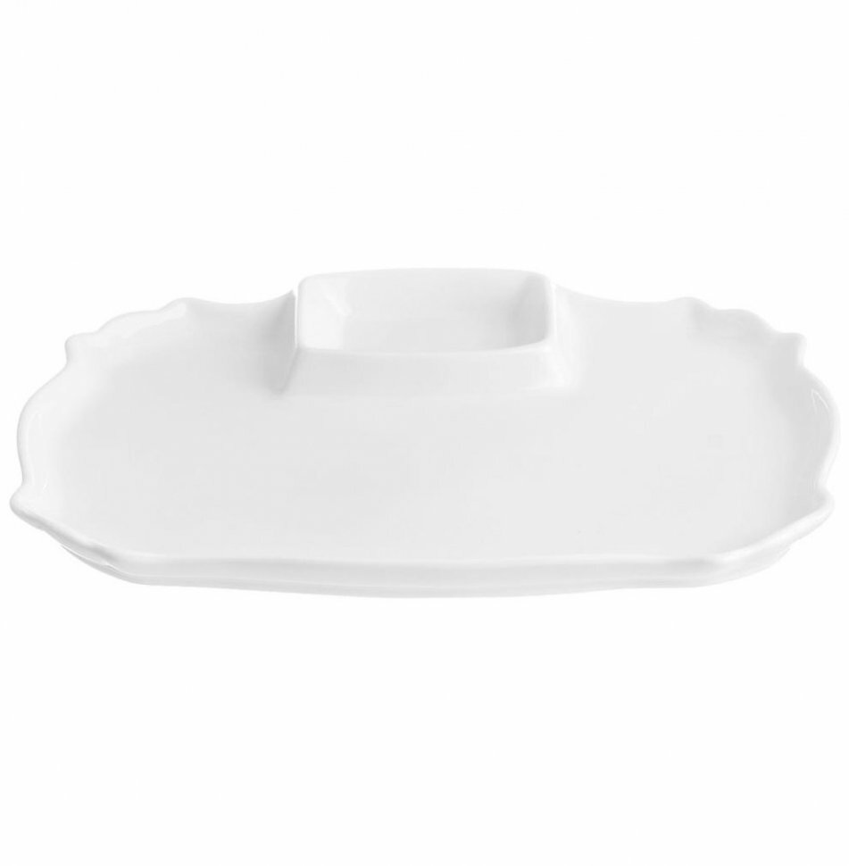 Блюдо 28 х 21 х 2,3 см с соусницей фигурное Elan gallery "Айсберг" / 348053