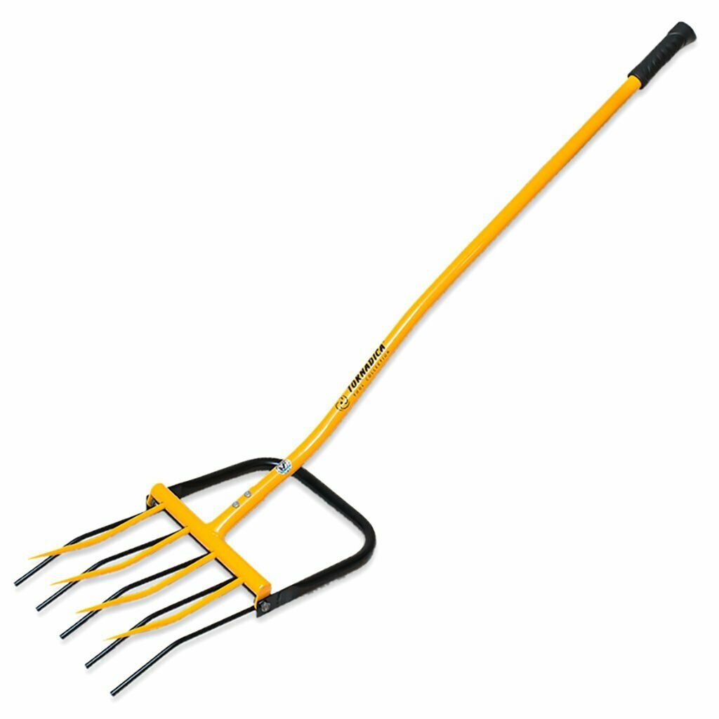 Вилы Tornadica копательные 30 см, с упором, металлический черенок 120 см, металлическая рукоятка, "Tornadica Чудо" (TOR-32CHL-30)