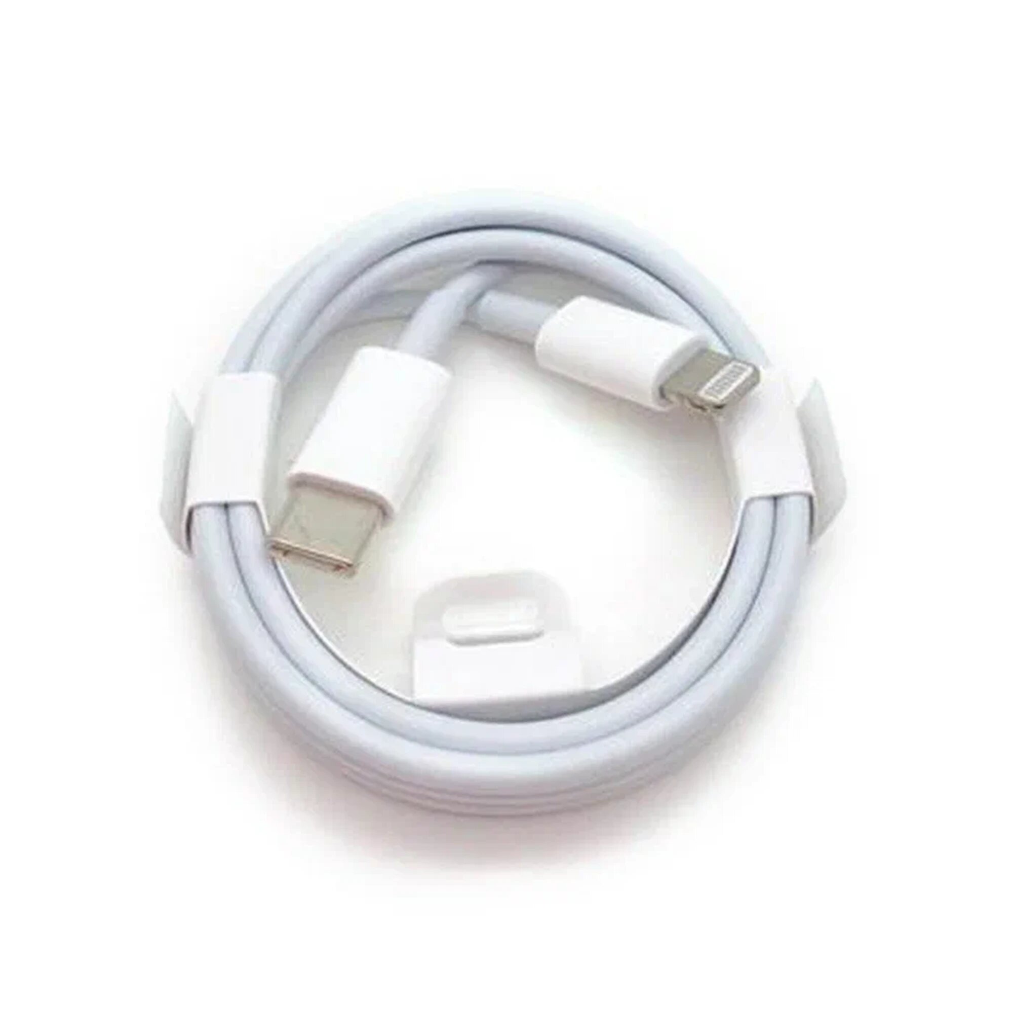 Комплект кабелей для быстрой зарядки Apple iPhone и iPad / Type-C – Lightning, 2м, белые, в коробках / 2 шт.