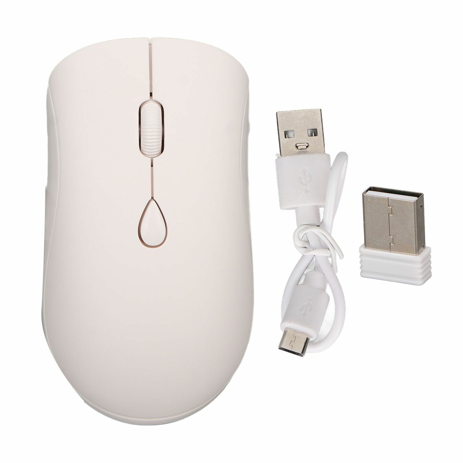 Беспроводная мышь 2.4G/BT5.2, белая, 1600 DPI