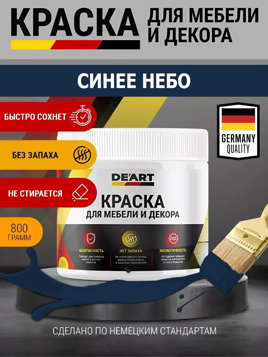 Краска для мебели и декора синее небо
